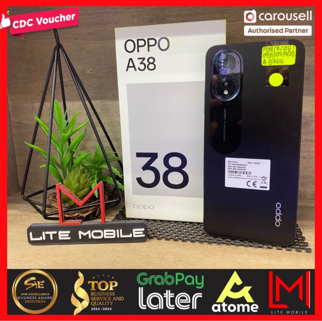 OPPO A38 128GB Black 128 GB, Mobile Phones & Gadgets, Mobile Phones ...