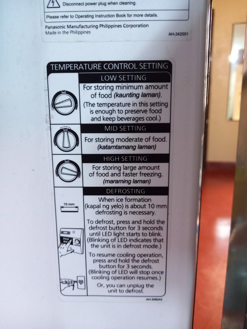 Panasonic inverter ref, TV & Home Appliances, Kitchen Appliances ...