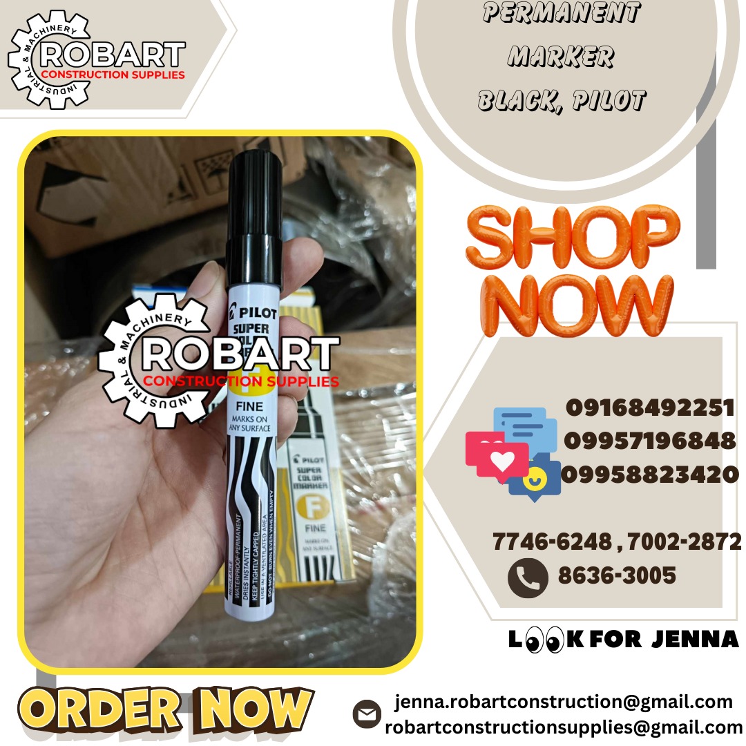 Permanent Marker Black, Pilot, Commercial & Industrial, Construction ...