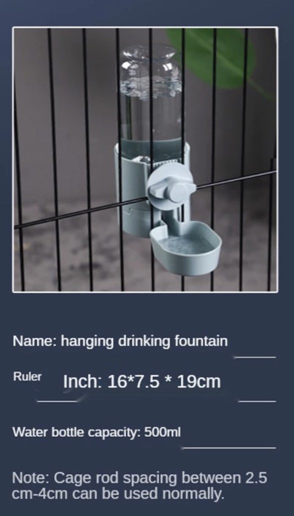 Pets Hanging Automatic Water Feeder 500ml, Pet Supplies, Homes & Other ...