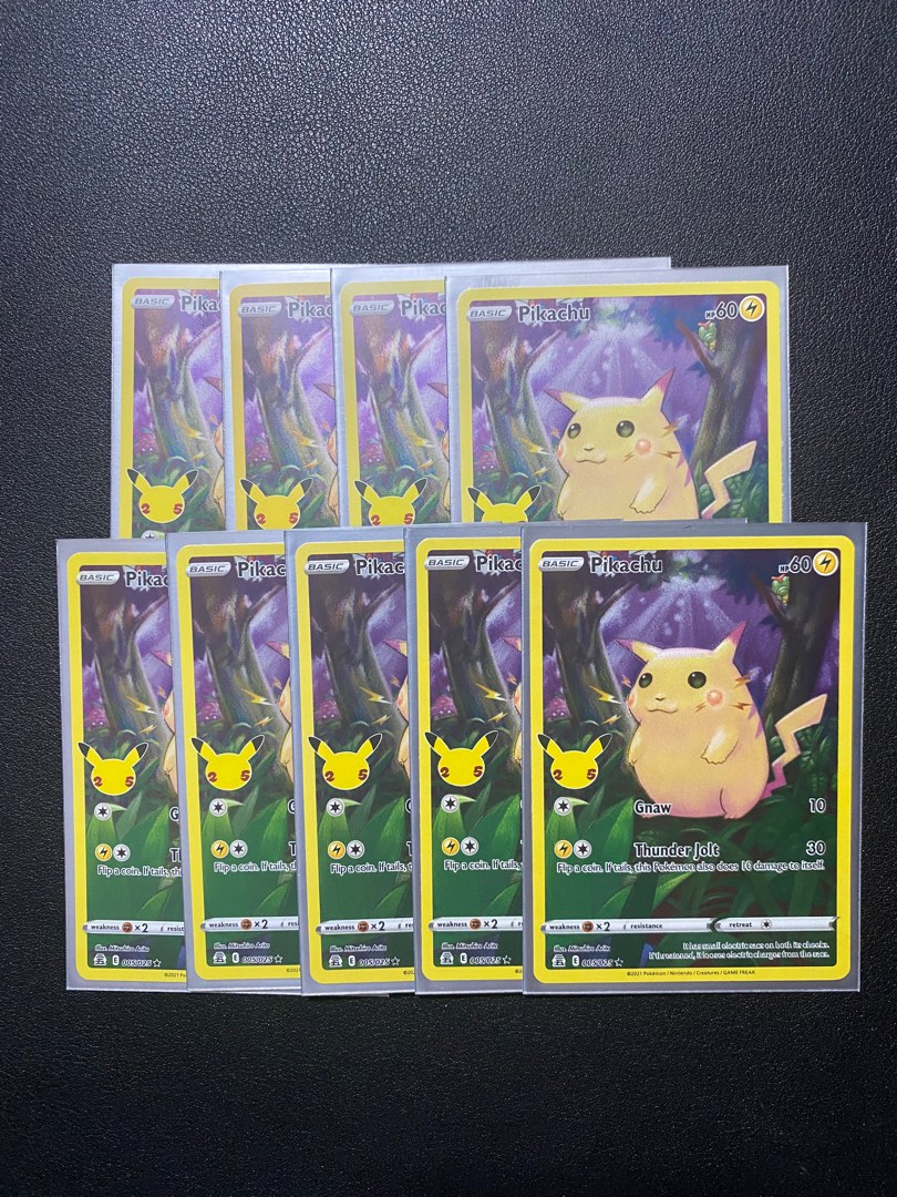 Pikachu Full Art (Holo Rare) - Pokemon 25th Anniversary Celebrations ...
