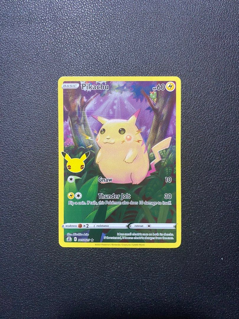 Pikachu Full Art (Holo Rare) - Pokemon 25th Anniversary Celebrations ...