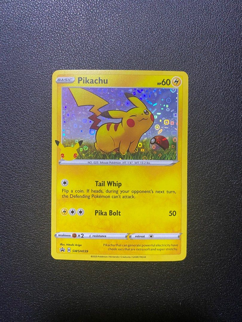 Pikachu (Holo) - Pokemon 25th Anniversary General Mills Promo, Hobbies ...