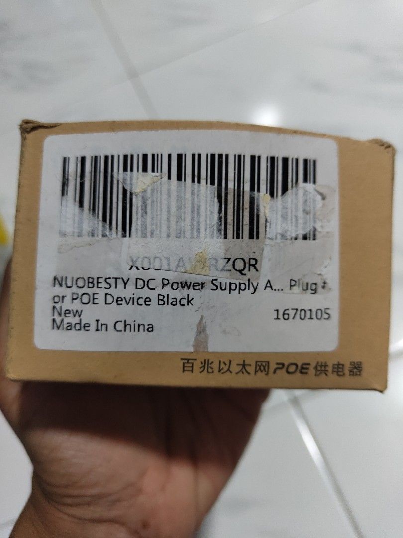 Poe ethernet power adapter ac / dc 10/100 mbs adaptive rj-45 port ...