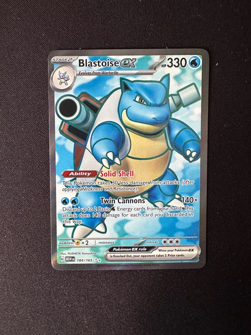 Pokémon 151 - Blastoise EX SR, Hobbies & Toys, Toys & Games on Carousell