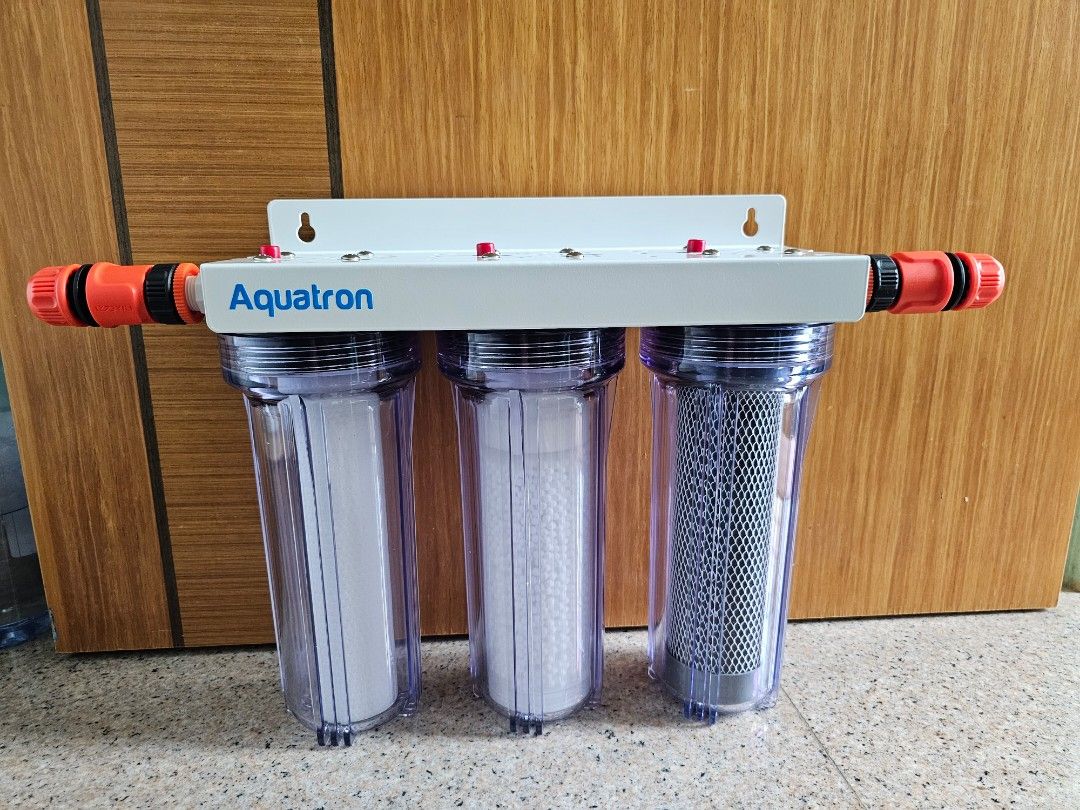 Premium 3 Stage Water Filter Unit (Anti-Chlorine Filter) - Aquatrone ...