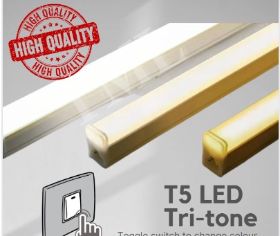 Premium T5 Tri-tone LED Integrated Set LED Light Tube 1ft 2ft 3ft 4ft TML STR2596, Furniture ...