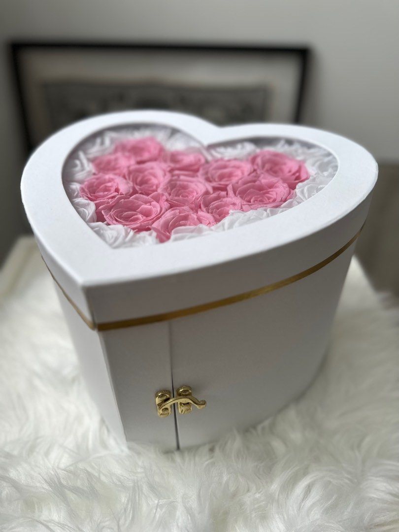 Preserved roses proposal & surprise box, Hobbies & Toys, Stationery ...