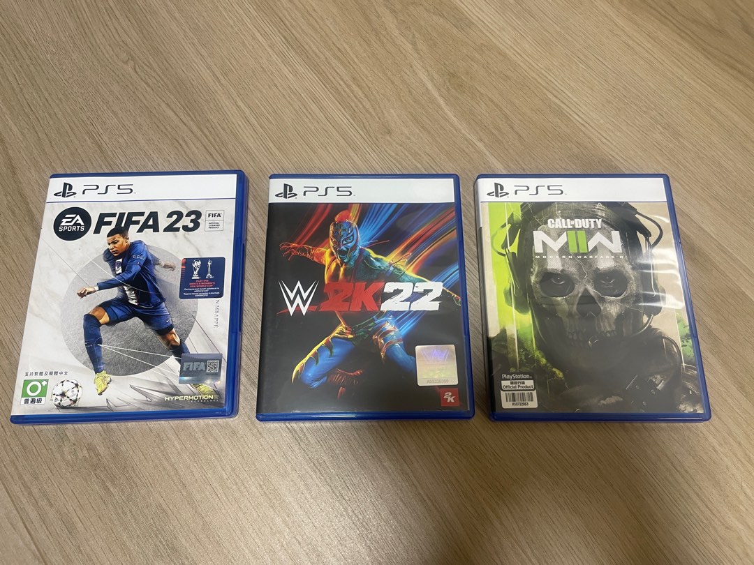 PS5 Call of duty MW2 $280,w2k22 $130,Fifa 23 $100, 電子遊戲, 電子遊戲 ...
