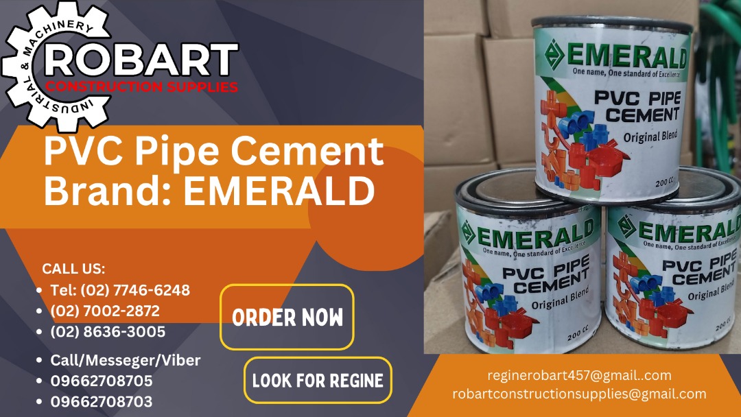 PVC Pipe Cement Brand: EMERALD, Commercial & Industrial, Construction ...