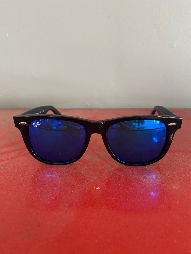 RayBan ( WAYFARER) polarized Blue, Men's Fashion, Watches & Accessories ...