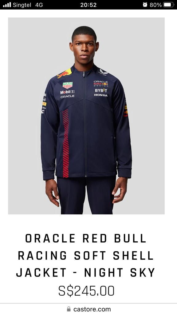 Red Bull Racing Soft Shell Jacket - Night Sky, Men's Fashion, Coats ...