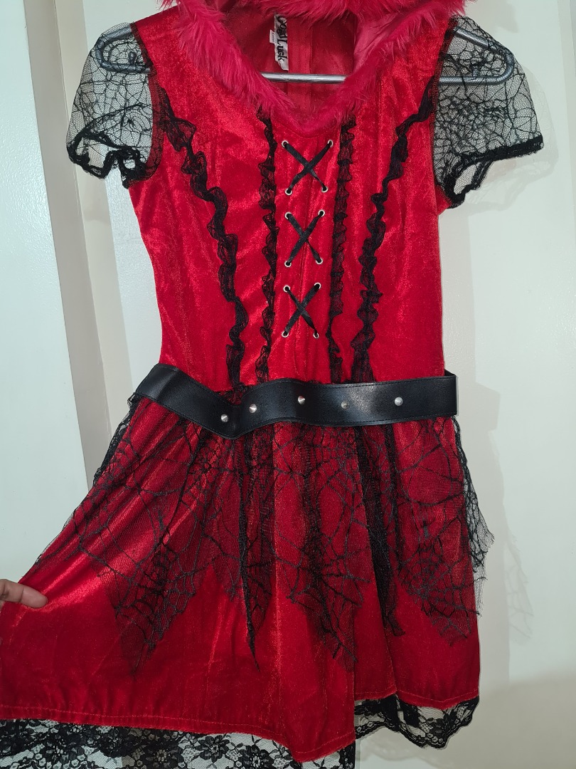 Red Lil Devil Riding Hood Costume, Babies & Kids, Babies & Kids Fashion ...