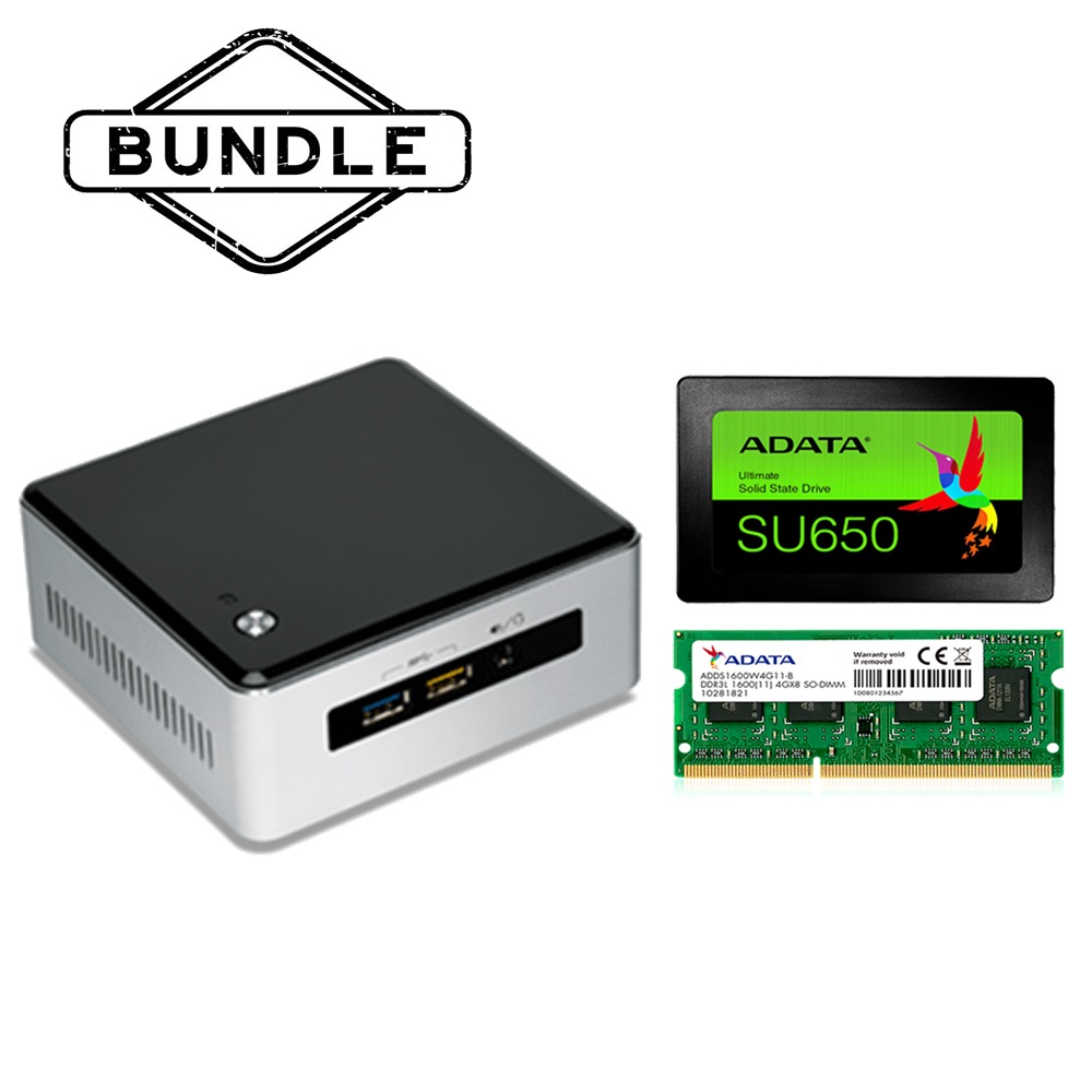 REFURBISHED INTEL 5 NUC5i3RYH MINI PC with STORAGE ADATA SU650 120GB ...