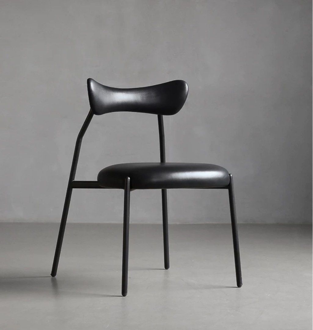 REGAS Modern Leather Dining Chair, Furniture & Home Living, Furniture ...