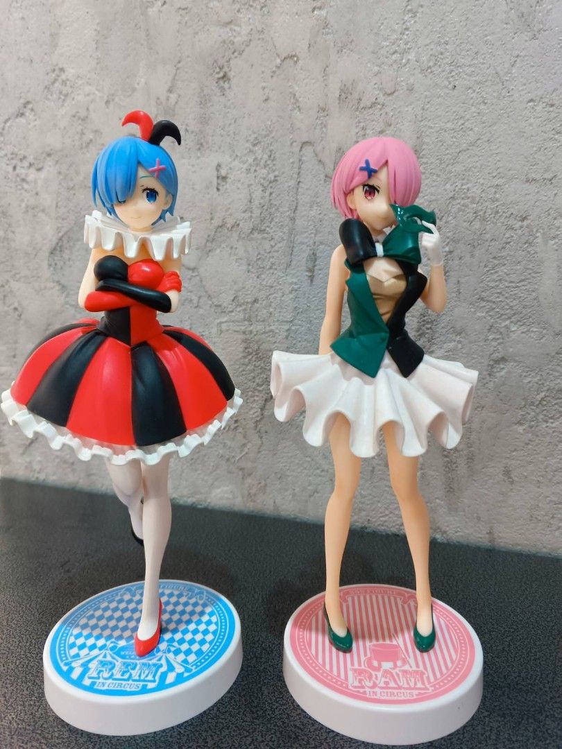 Re:Zero Rem and Ram Pair Figure Circus Theme, Hobbies & Toys ...