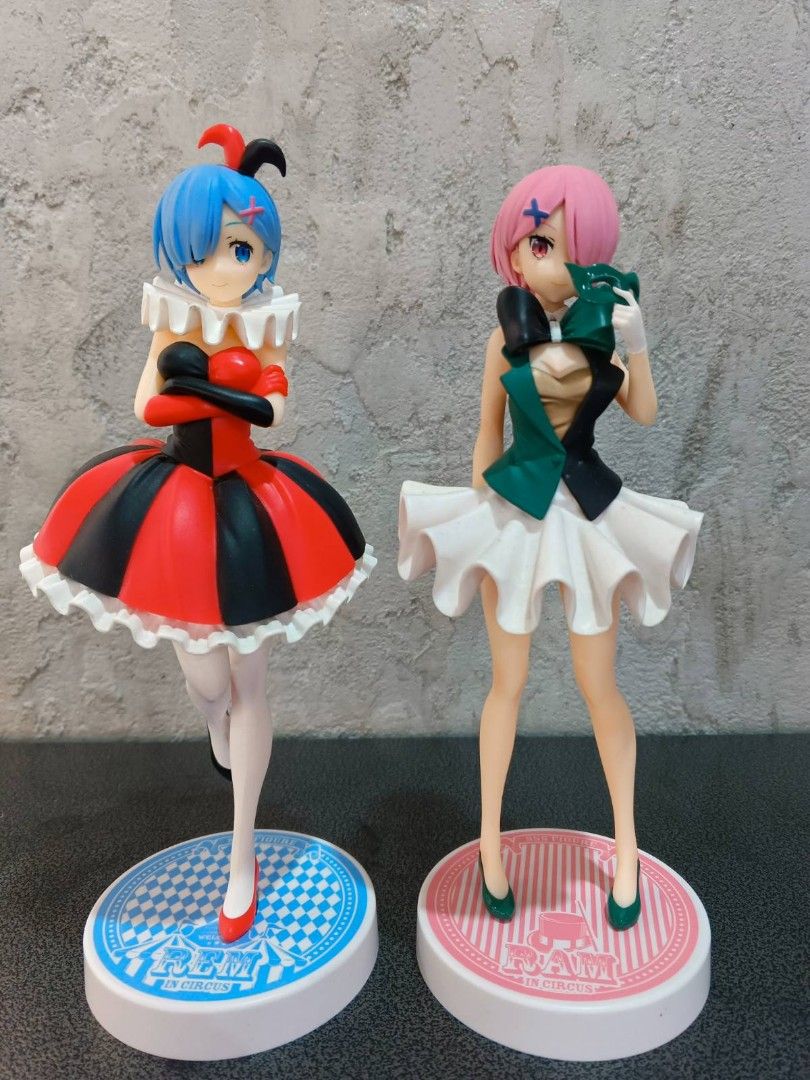 Re:Zero Rem and Ram Pair Figure Circus Theme, Hobbies & Toys ...