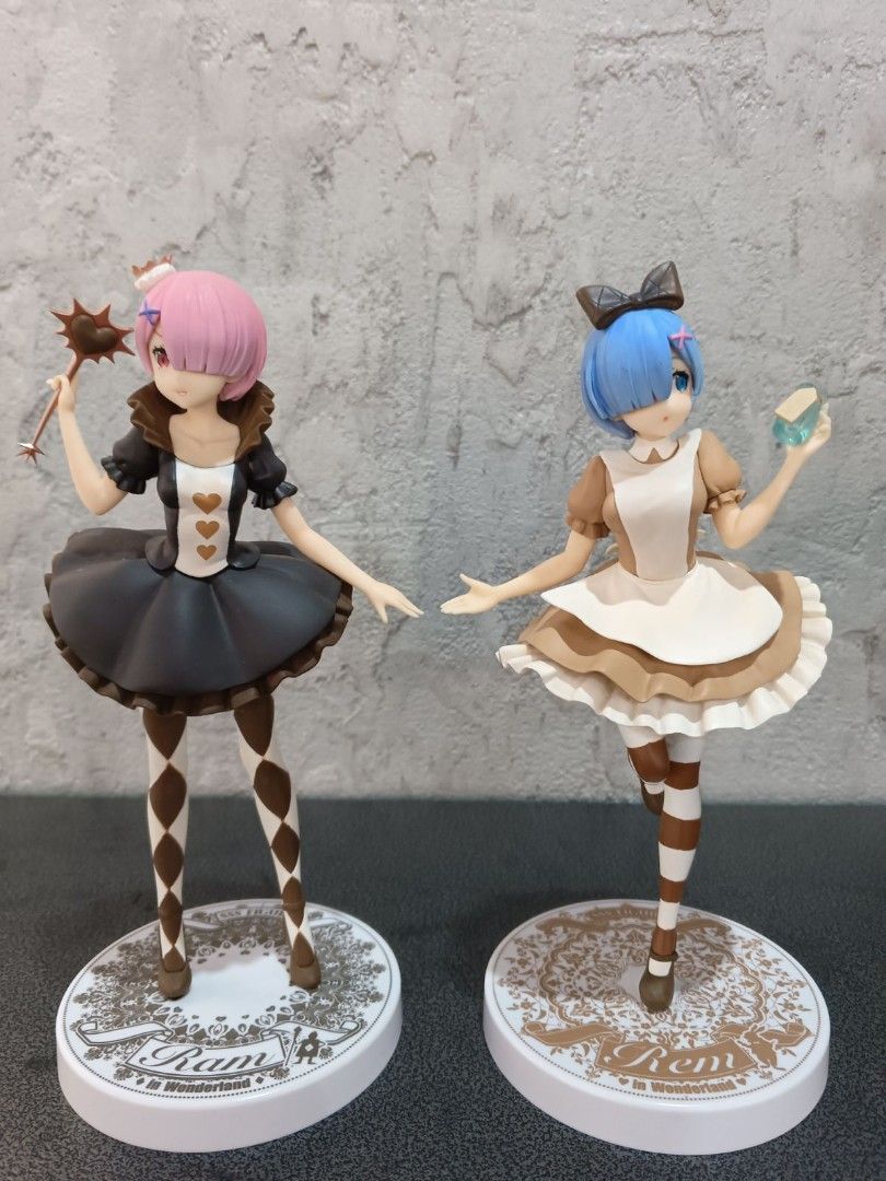 Re:Zero Rem and Ram Pair Figure Wonderland Theme, Hobbies & Toys ...