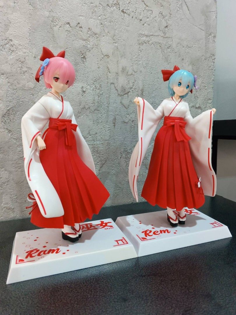 Re:Zero Rem and Ram Pair Figure, Hobbies & Toys, Memorabilia ...