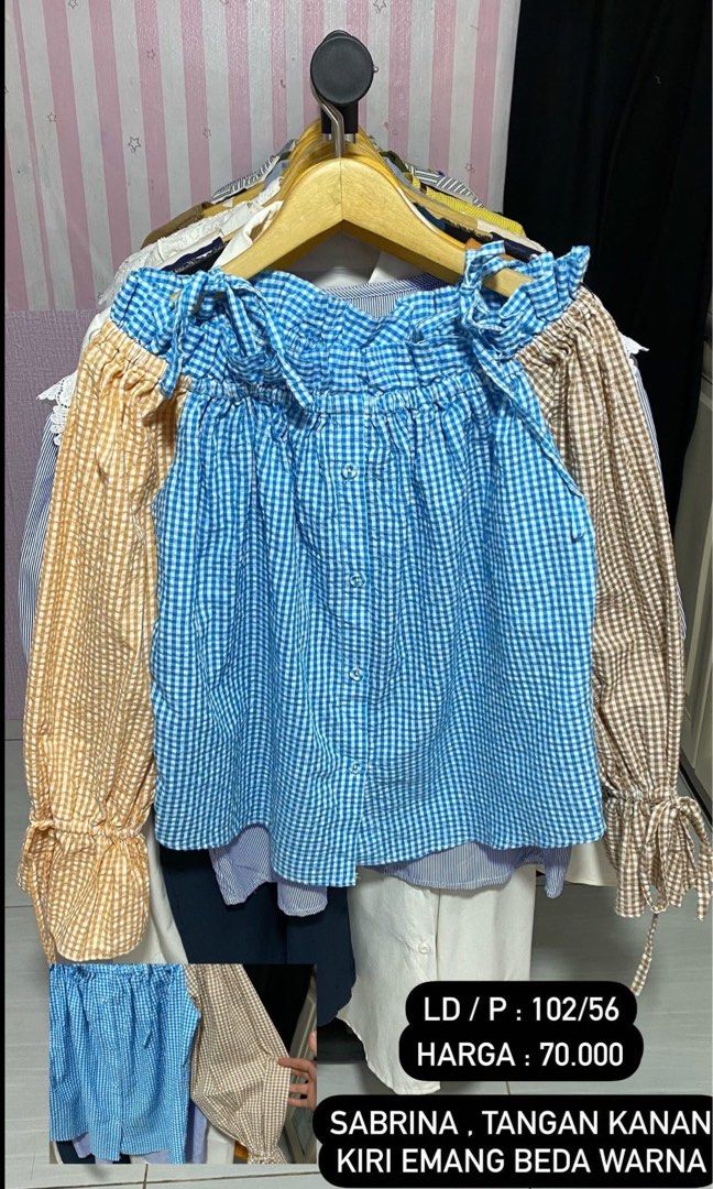 Sabrina, Fesyen Wanita, Pakaian Wanita, Atasan di Carousell