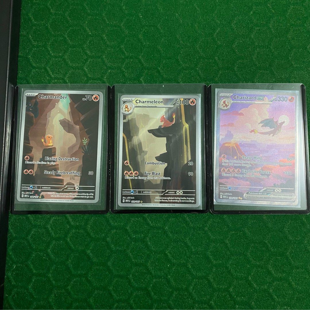 Scarlet & Violet 151 English Charizard evolution set, Hobbies & Toys ...