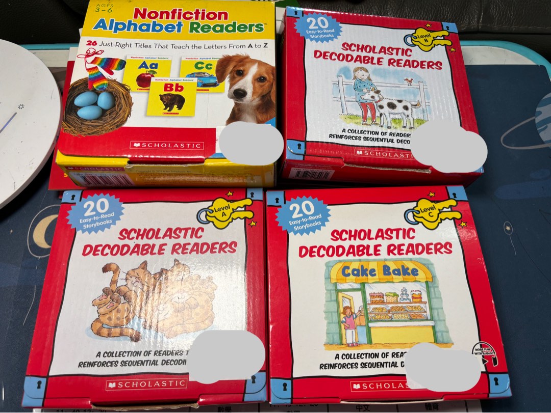 scholastic level A,B,C and alphabet readers, 興趣及遊戲, 書本 & 文具, 小朋友書 ...