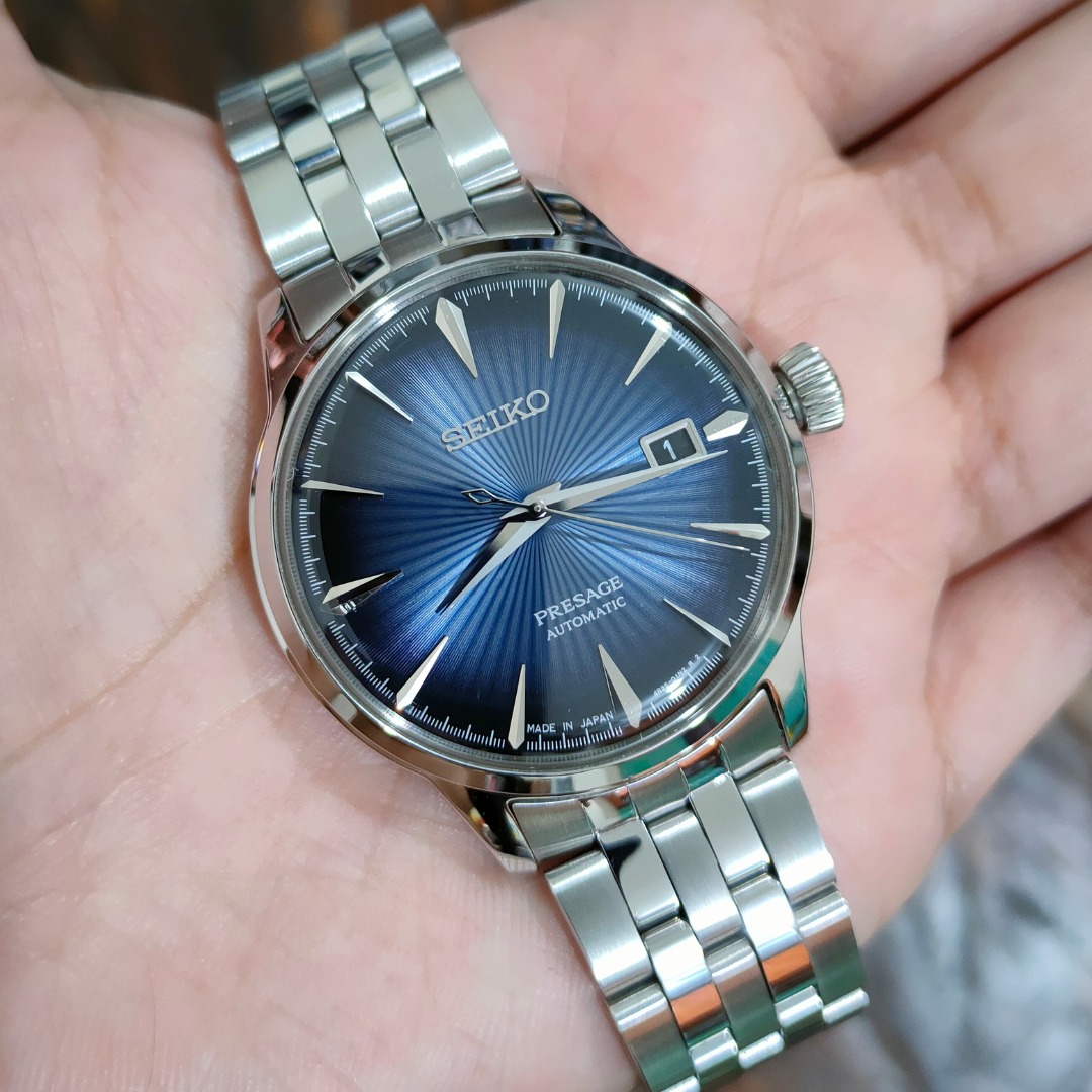 Seiko Presage "Blue Moon" Cocktail Time SRPB41J1 SRPB41 (Made in Japan ...