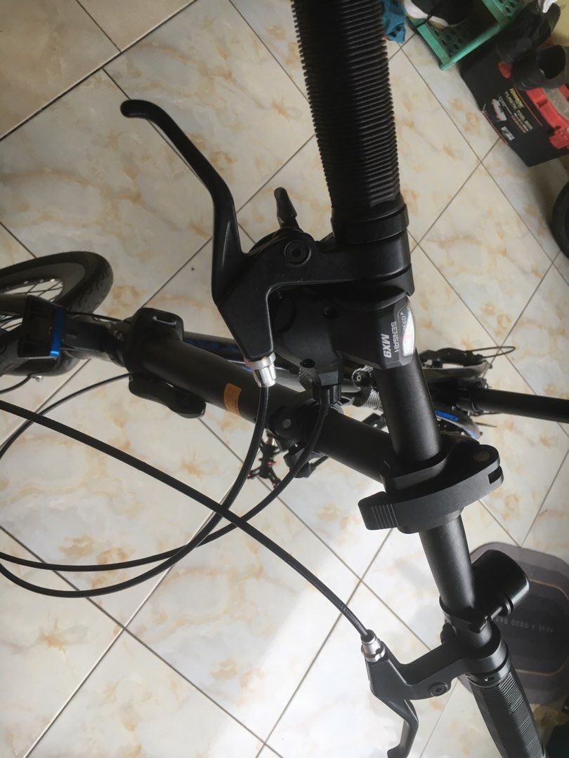 Sepeda Lipat Robick Gyro Black Blue, Olah Raga, Sepeda di Carousell