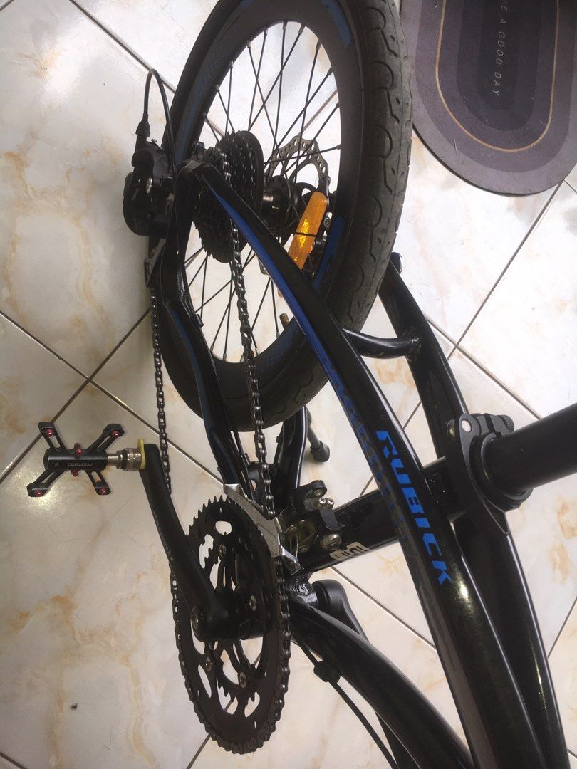 Sepeda Lipat Robick Gyro Black Blue, Olah Raga, Sepeda di Carousell