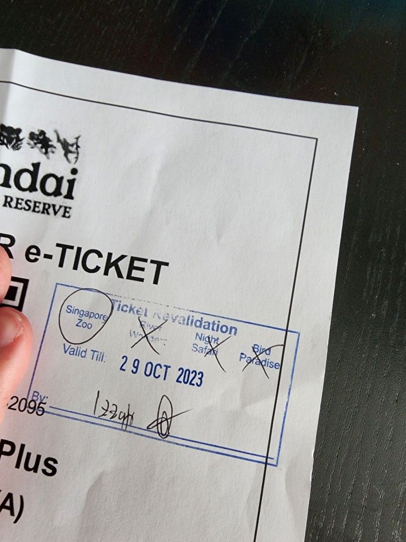 Singapore Zoo Ticket (exp 29oct23), Tickets & Vouchers, Local ...