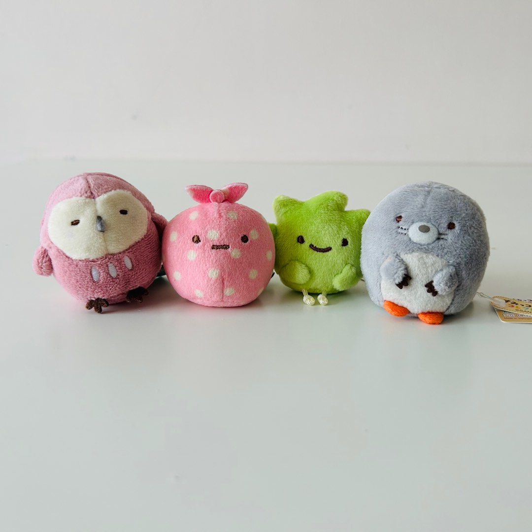 sumikko gurashi basic tenori plush: furoshiki, zassou, owl, mole (bnwt ...