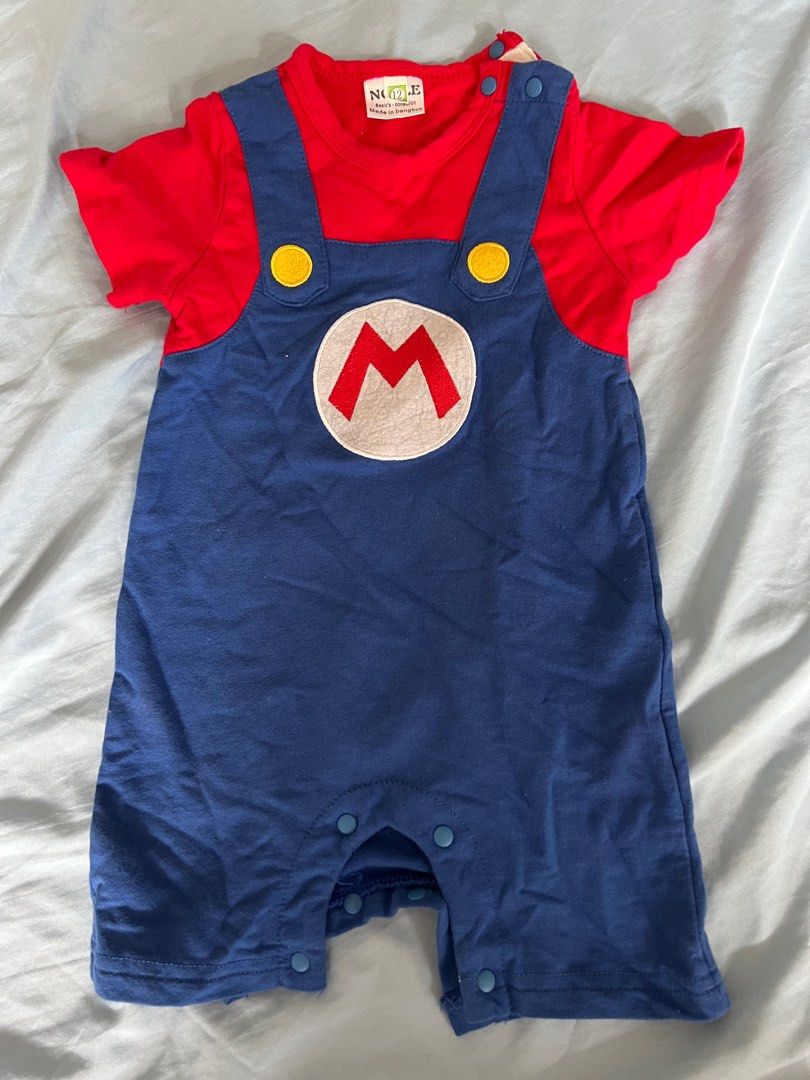 Super Mario Romper Costume, Babies & Kids, Babies & Kids Fashion on ...