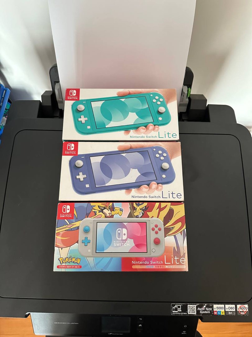 Switch Lite full set console with box + 64 GB SD Card, Video Gaming ...