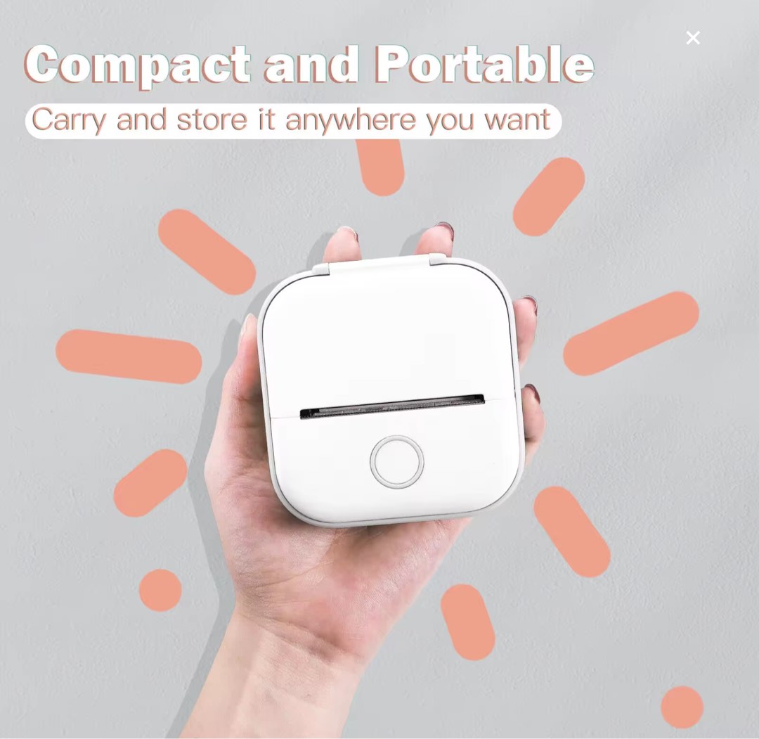 Thermal Photo Sticker Printer Phomemo Mini Portable Label Maker T02 ...