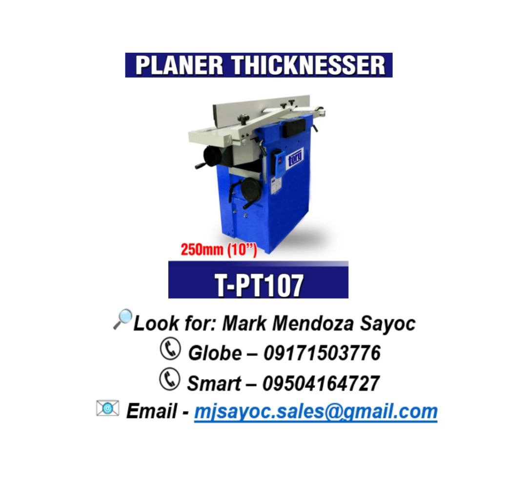 Torq Planer Thicknesser (PT 107), Commercial & Industrial, Construction ...