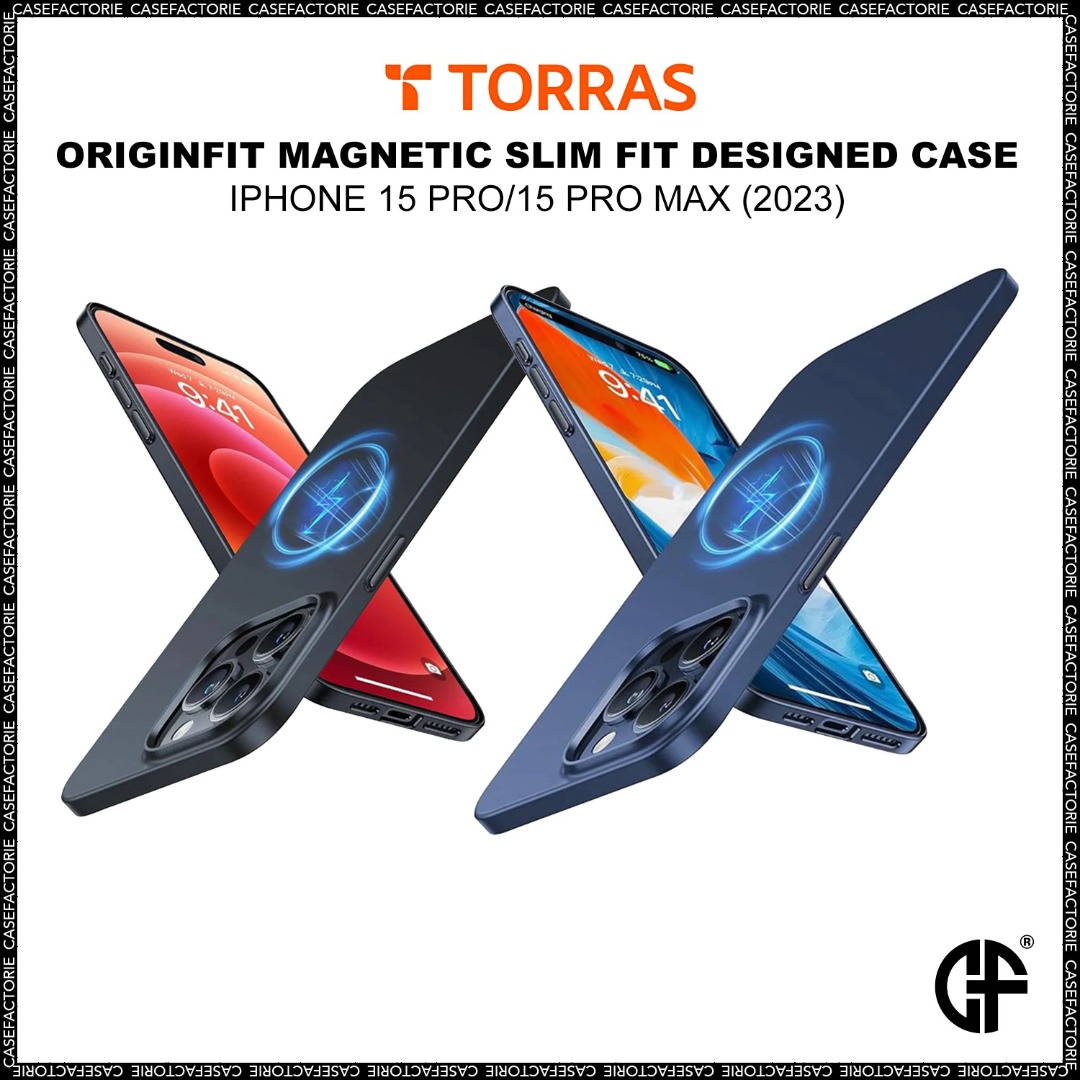 TORRAS OriginFit Magnetic Slim Fit Designed Case for iPhone 15 Pro/15 Pro Max (2023), Mobile ...