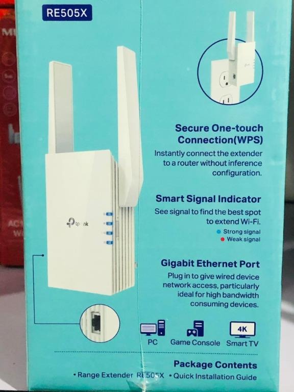 TP-Link RE505X AX1500 Dual Band Wi-Fi 6 Range Extender, Computers ...