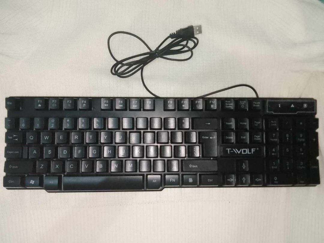 T-WOLF Gaming Keyboard (Backlit Keyboard, with Numpad), Computers ...