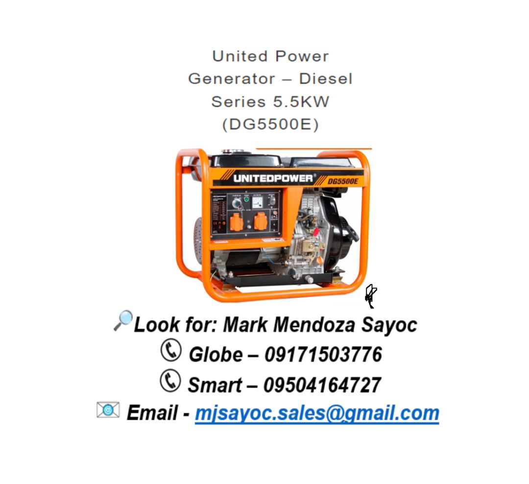 United Power Generator – Diesel Series 5.5KW (DG5500E), Commercial ...