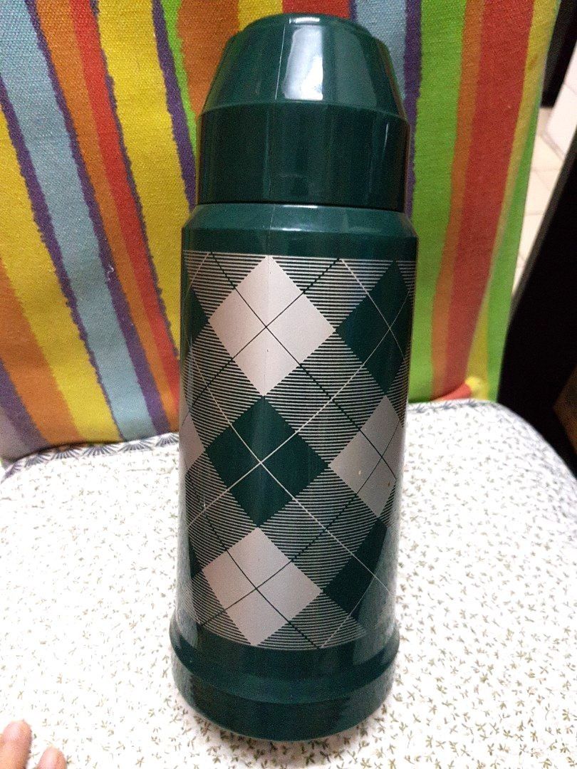 Vintage green vacuum flask, Mega_ USA brand, Furniture & Home Living ...