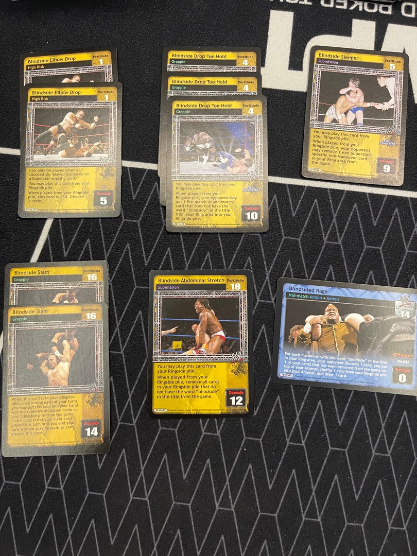 Wwf wwe raw deal Blindside maneuvers mid match action deck building ...