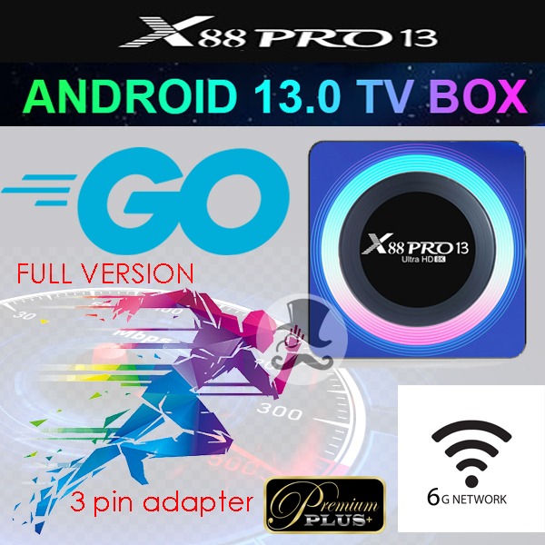 X88 Pro 13 Android 13 Box GO Premium Full Version Lan Wifi 6, TV & Home Appliances, TV ...