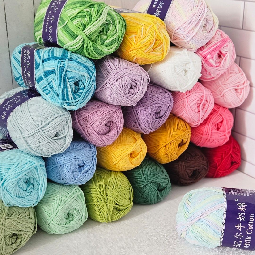 Xue Fei Er 5ply Milk Cotton Yarn, Hobbies & Toys, Stationery & Craft, Craft Supplies & Tools on ...