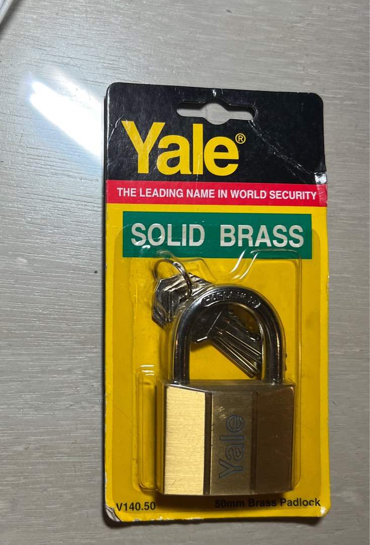 YALE Solid Brass Padlock 50mm, Everything Else, Others on Carousell