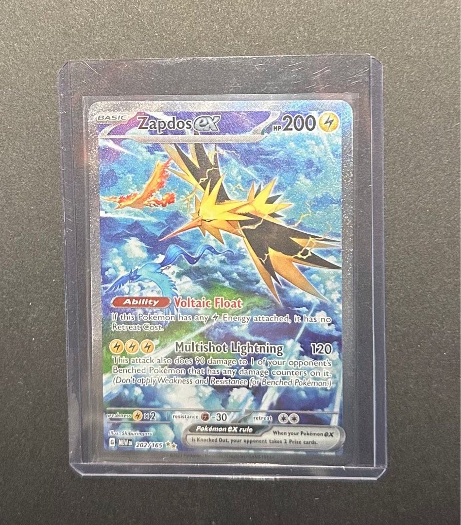Zapdos Ex SIR 202/165, Hobbies & Toys, Toys & Games on Carousell