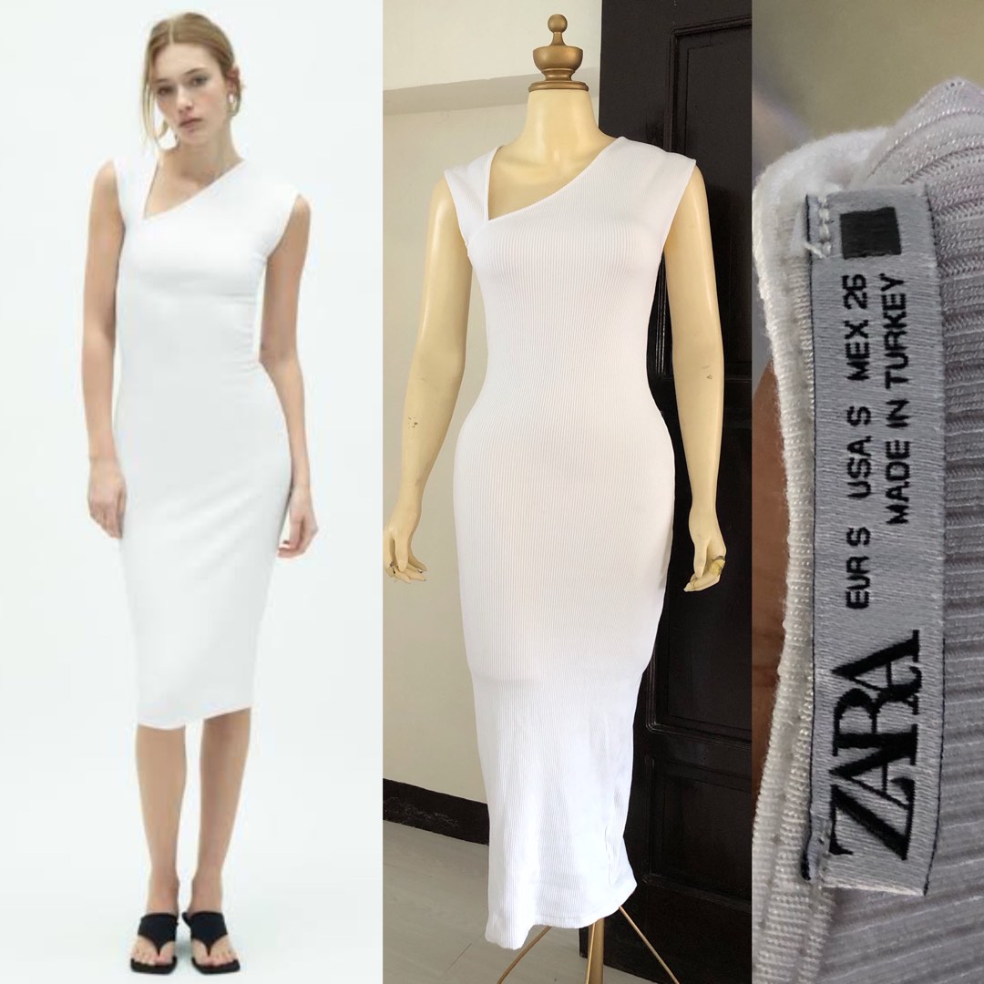 ZARA ribbed midi dress, Women's Fashion, Dresses & Sets, Dresses on ...