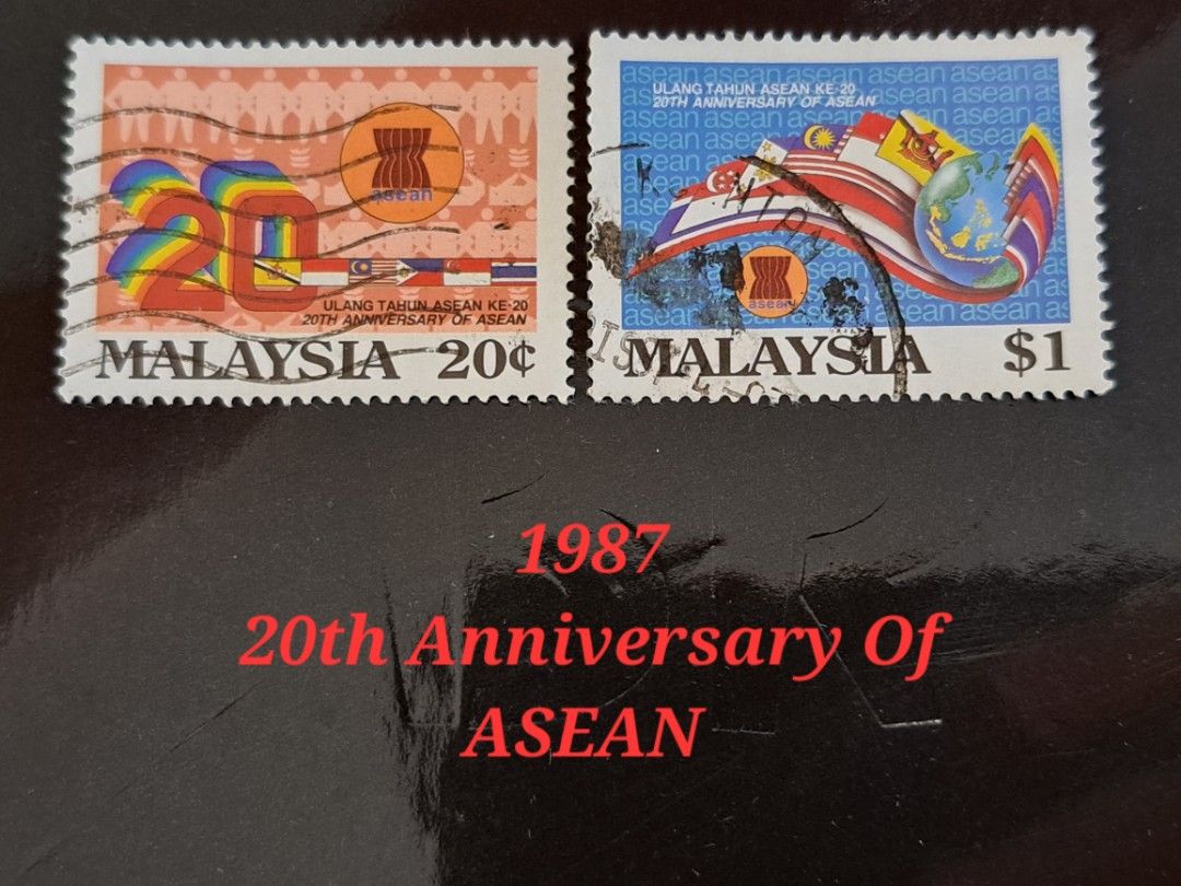 1987 Malaysia Setem Stamps 20th Anniversary of ASEAN Complete Set of 2v USED, Hobbies & Toys ...
