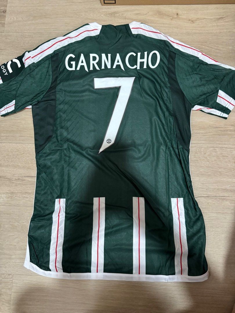 23/24 Man Utd Home and Away Kit Jersey Garnacho #7 UCL font and patch ...