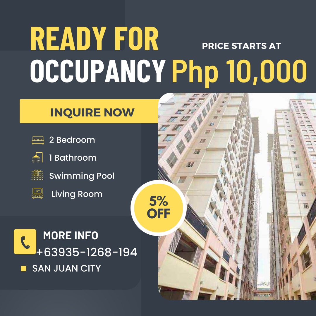 2 bedroom Ready for occupancy Cubao Gilmore Cubao Robinson San Juan PUP ...