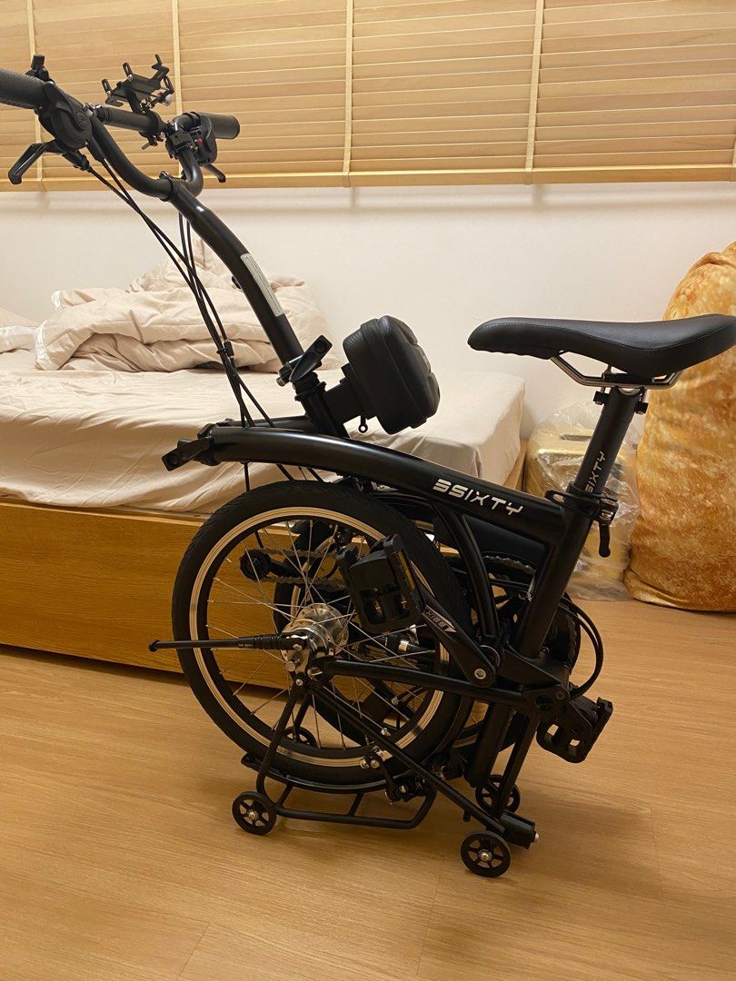 3sixty tri-fold bicycle 2023 version black, Sports Equipment, Bicycles ...